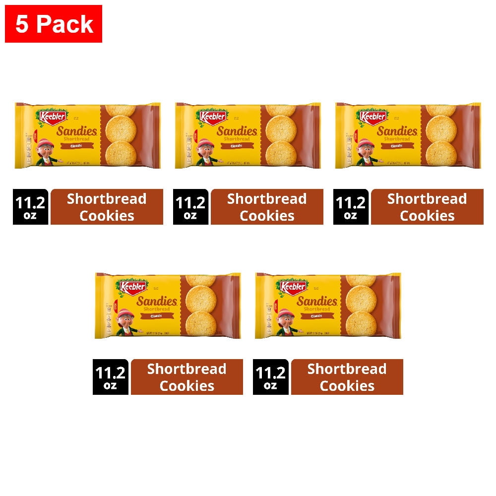 Keebler Sandies Shortbread Cookies 11.2 oz - 5 Pack - Walmart.com
