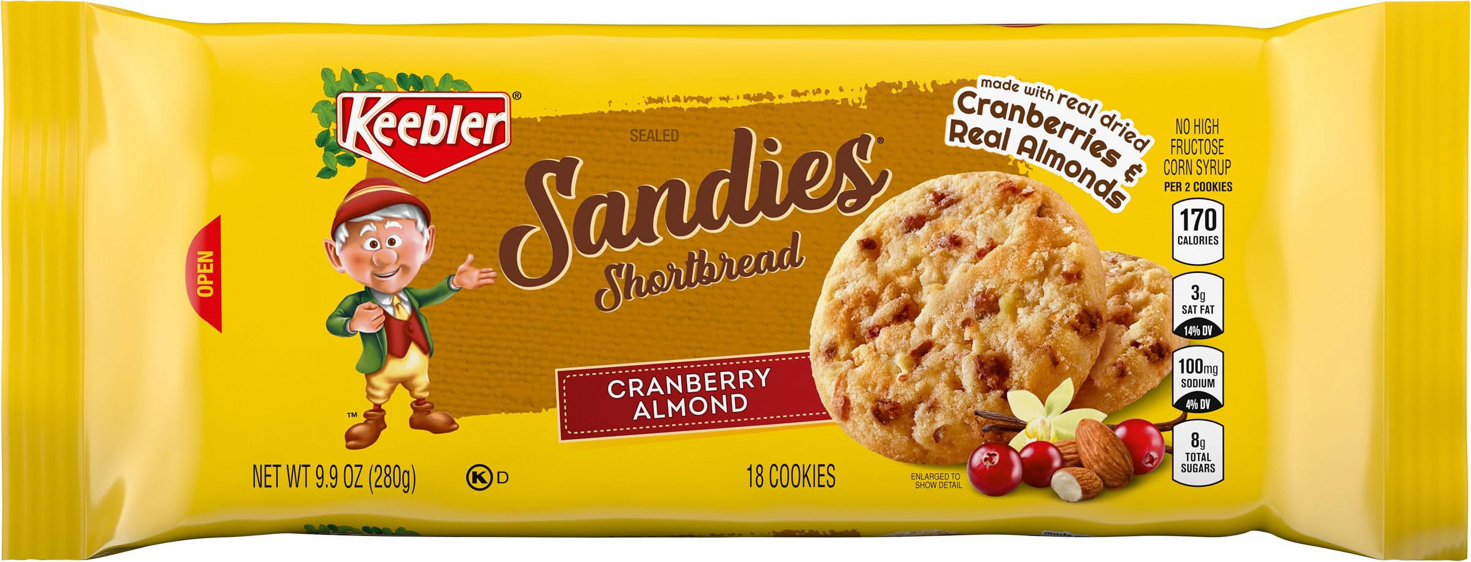 Keebler Sandies Shortbread, Cranberry CM31 Almond, 9.9oz - Walmart.com