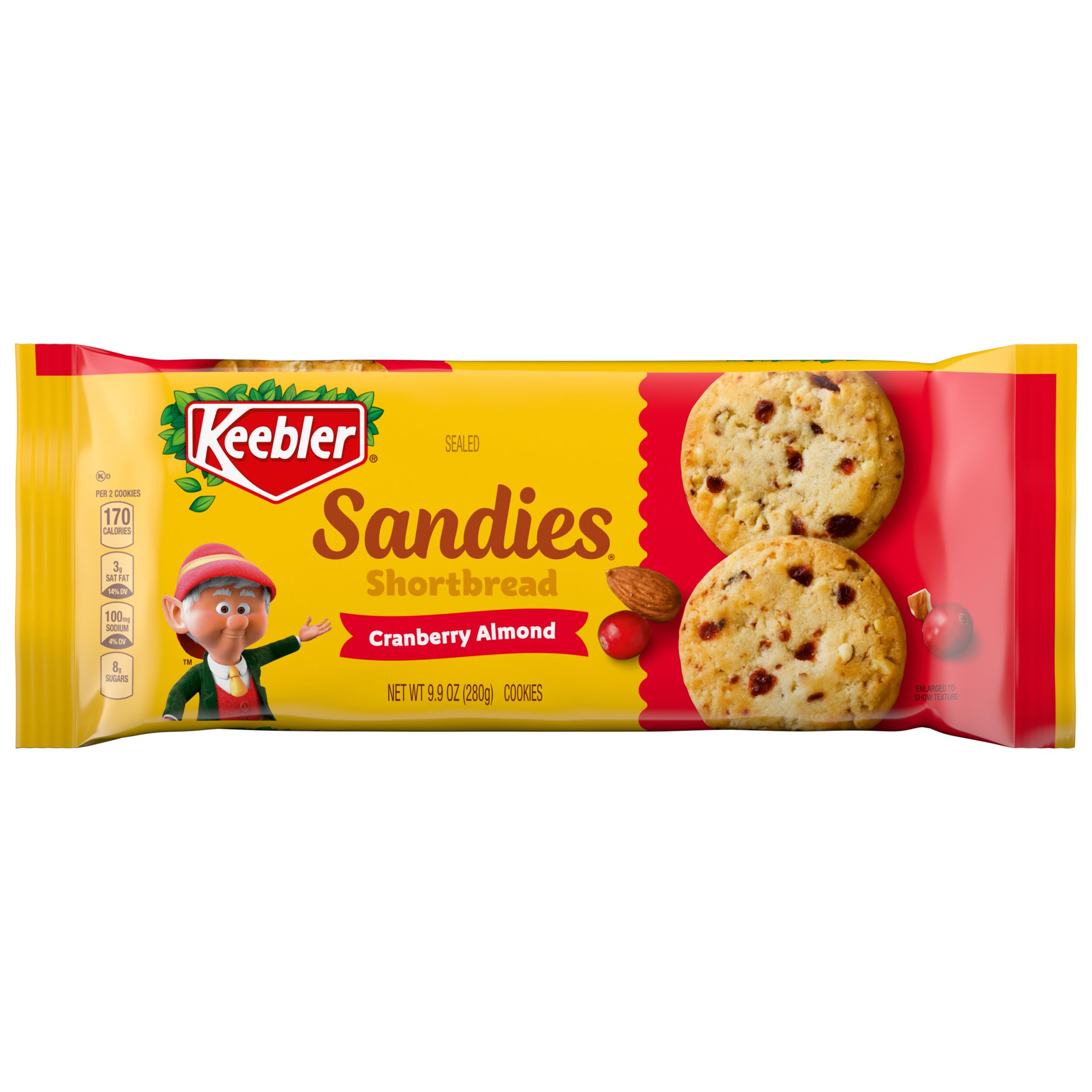 Keebler Sandies Shortbread, Cranberry MZF22 Almond, 9.9oz - Walmart.com