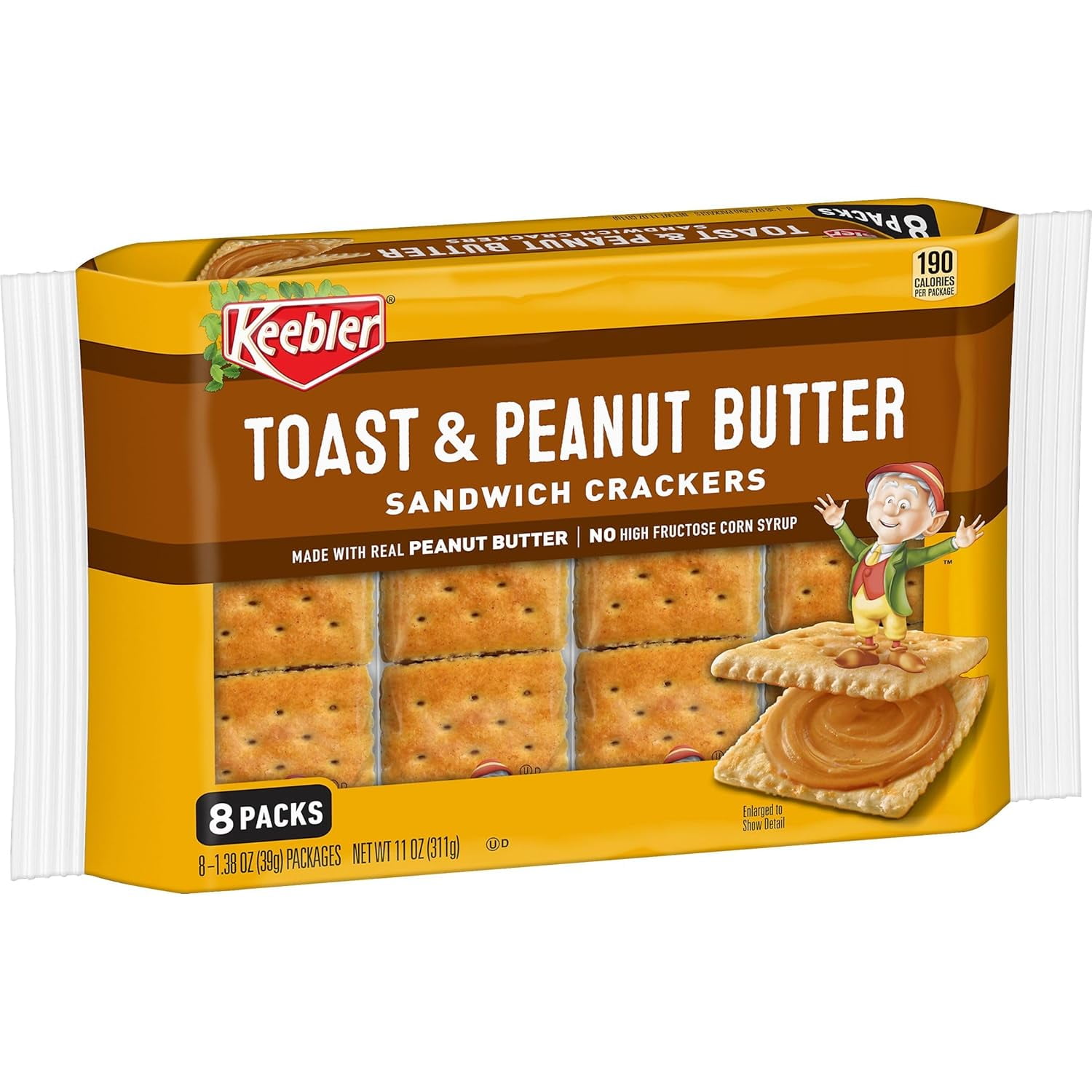 Keebler Sandwich Crackers, Single Serve Snack Crackers, Lunch Snacks, Toast and Peanut Butter ...