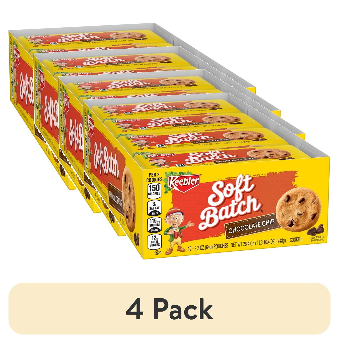 (4 pack) Keebler Soft Batch Chocolate Chip Cookies 2.2 oz 12 ct ...