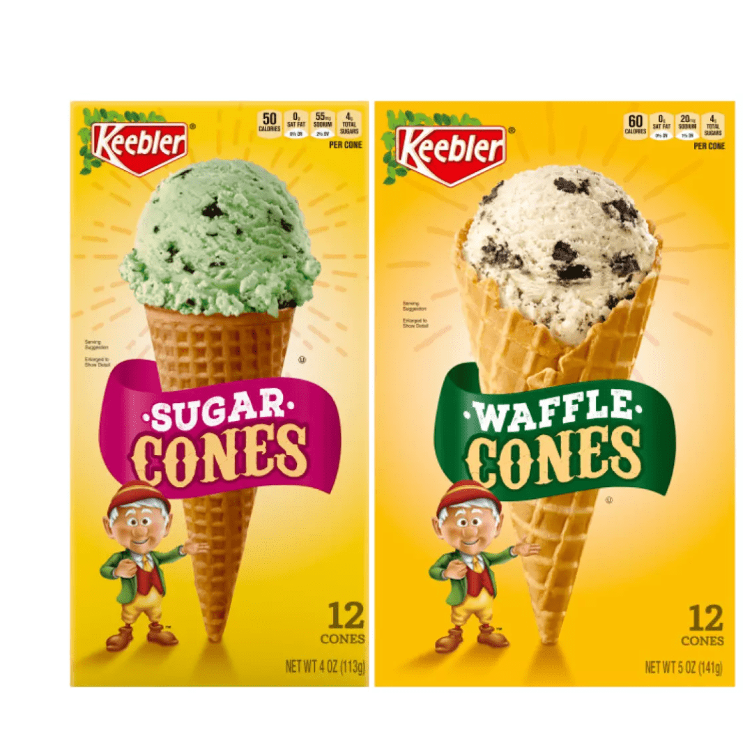 Keebler Sugar Cones, 12 ct&Keebler Waffle Cones, 12 ct - Walmart ...