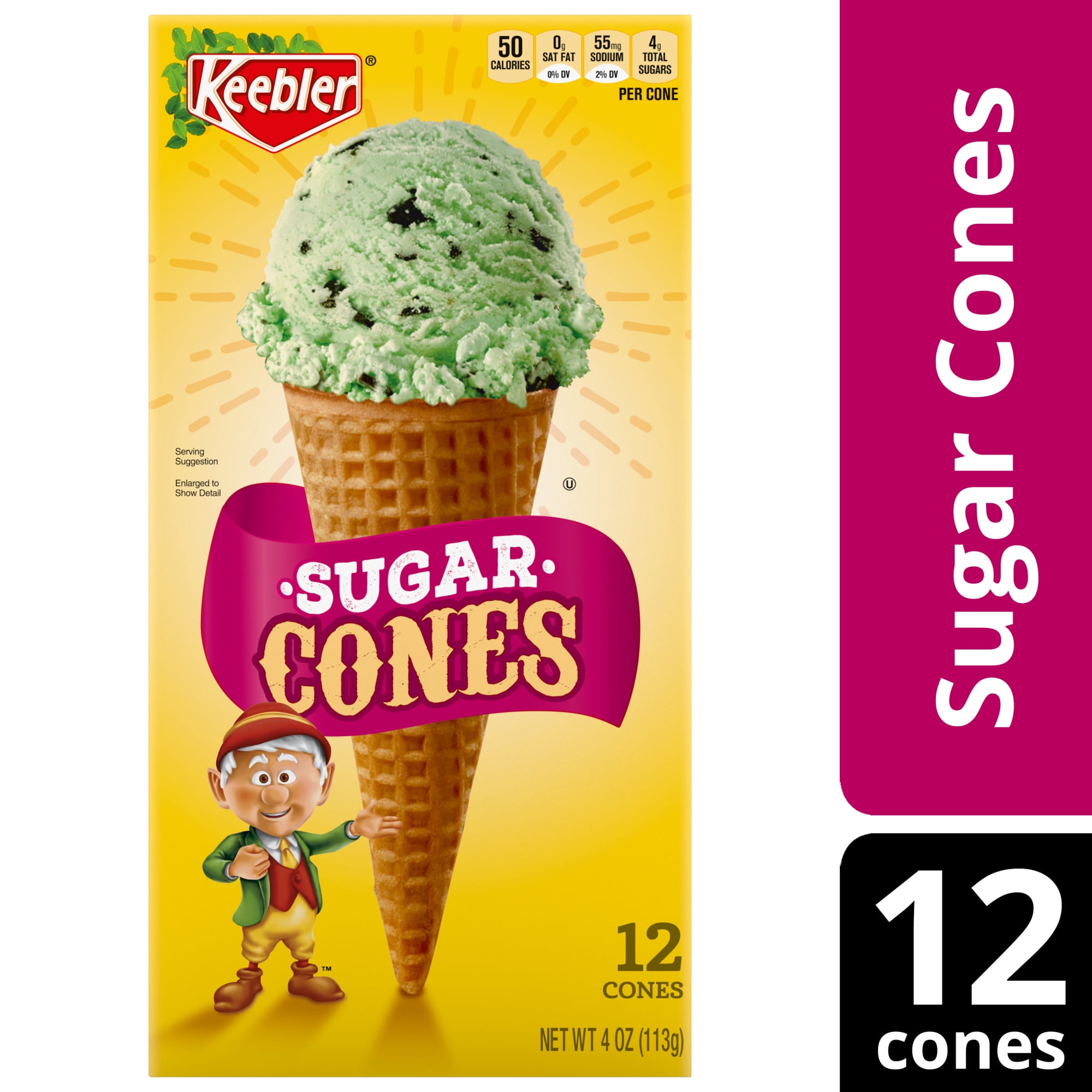 Keebler Sugar Cones for Ice Cream, 4 oz, 12 ct - Walmart.com