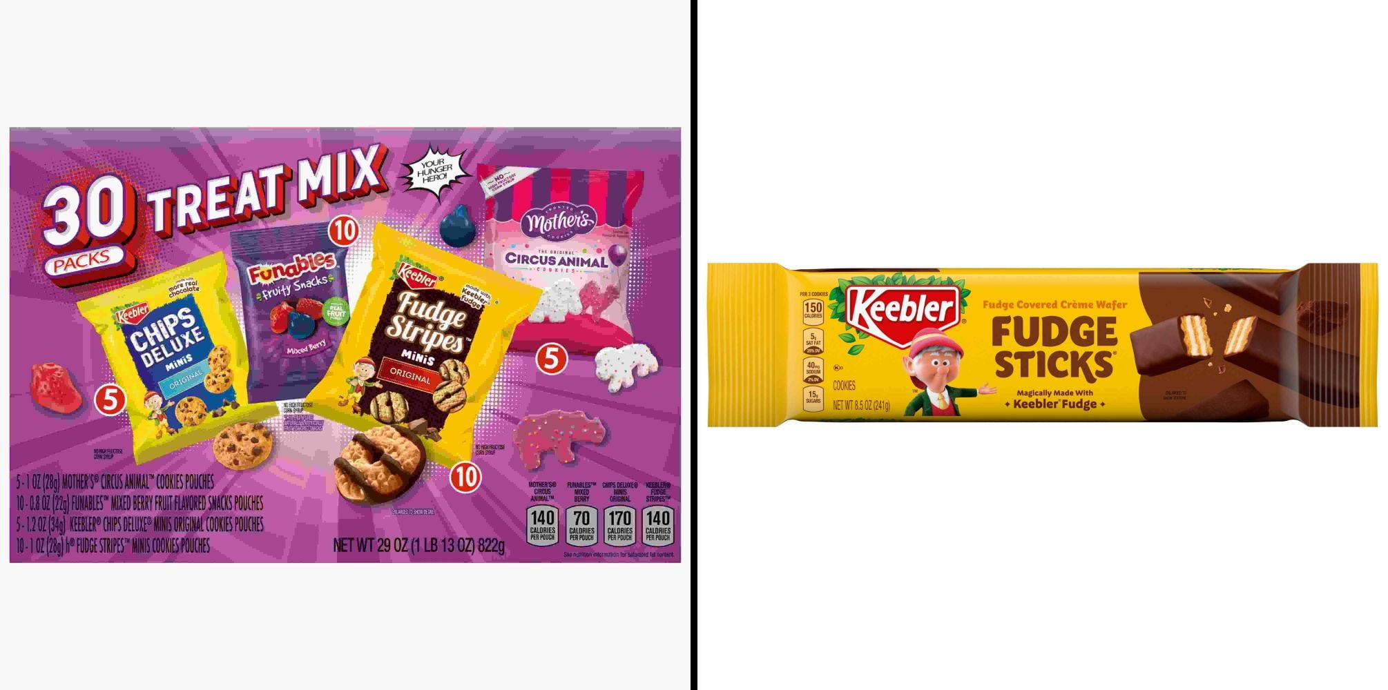 Keebler Sweet Treat Variety Pack 29 oz & Keebler Fudge Sticks Cookies 8 ...