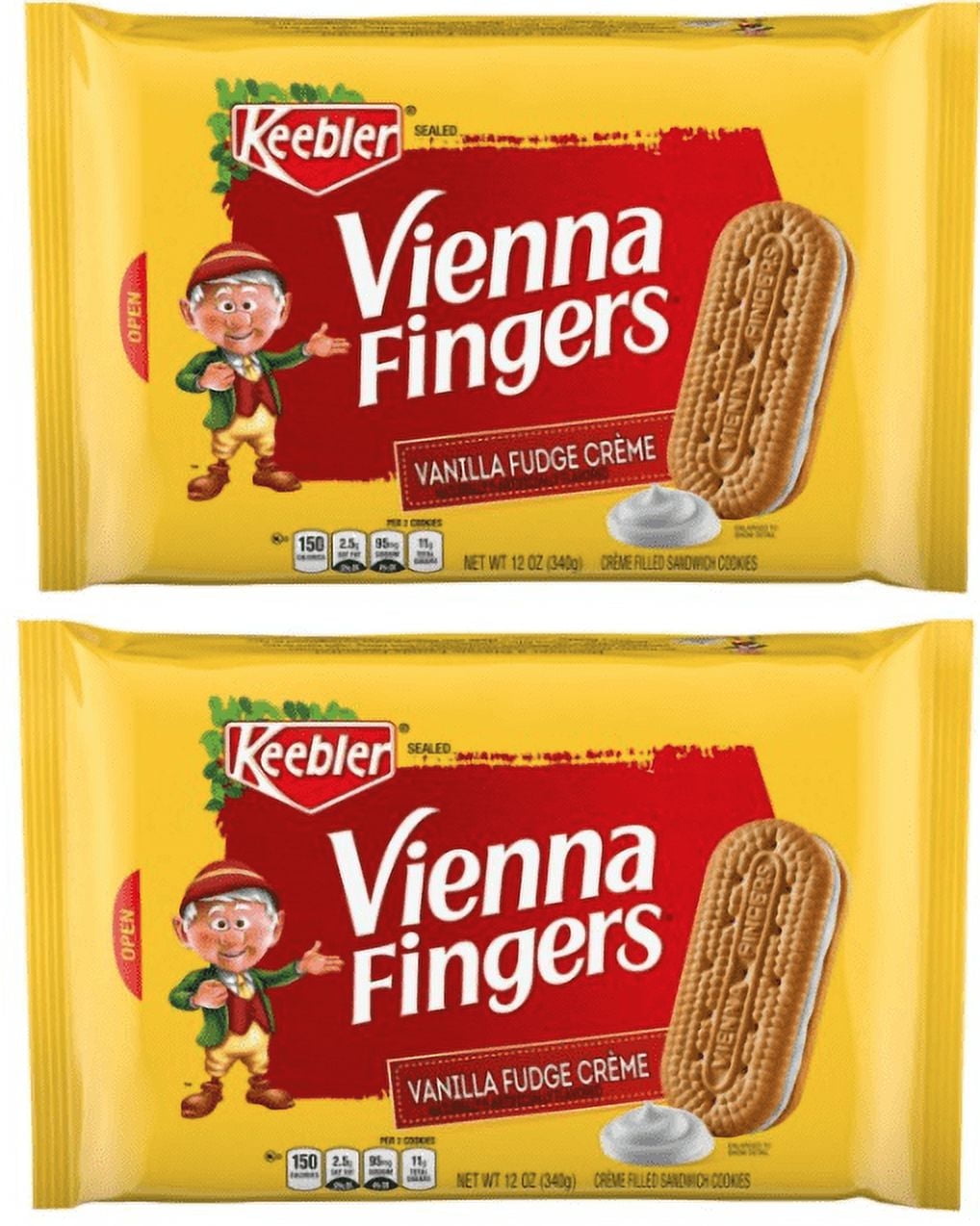 Keebler Vienna Fingers Cookies Original - 12oz pack of 2 - Walmart.com