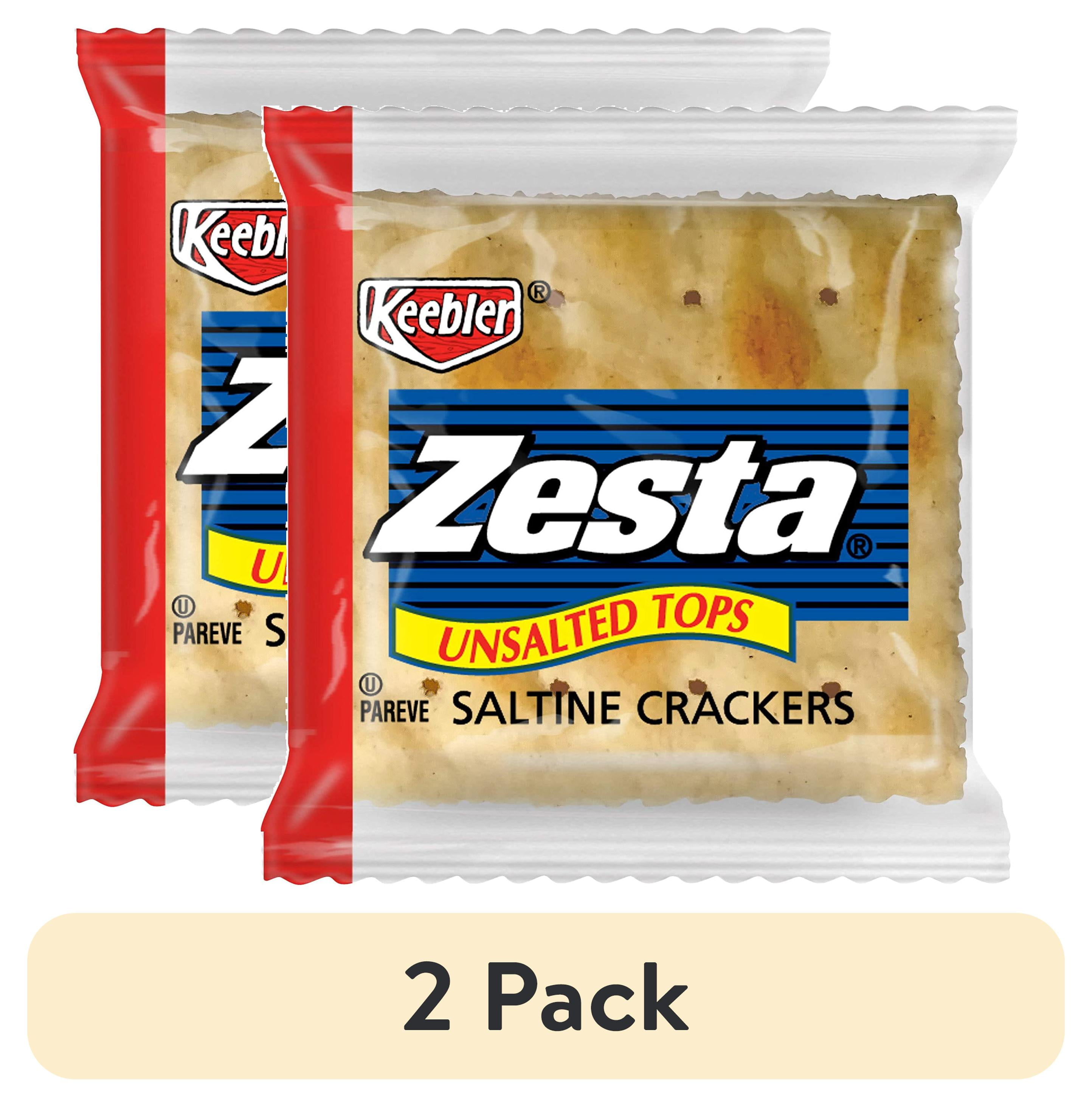 (2 pack) Keebler, Zesta, Saltine Crackers, Unsalted Tops, Single Serve ...