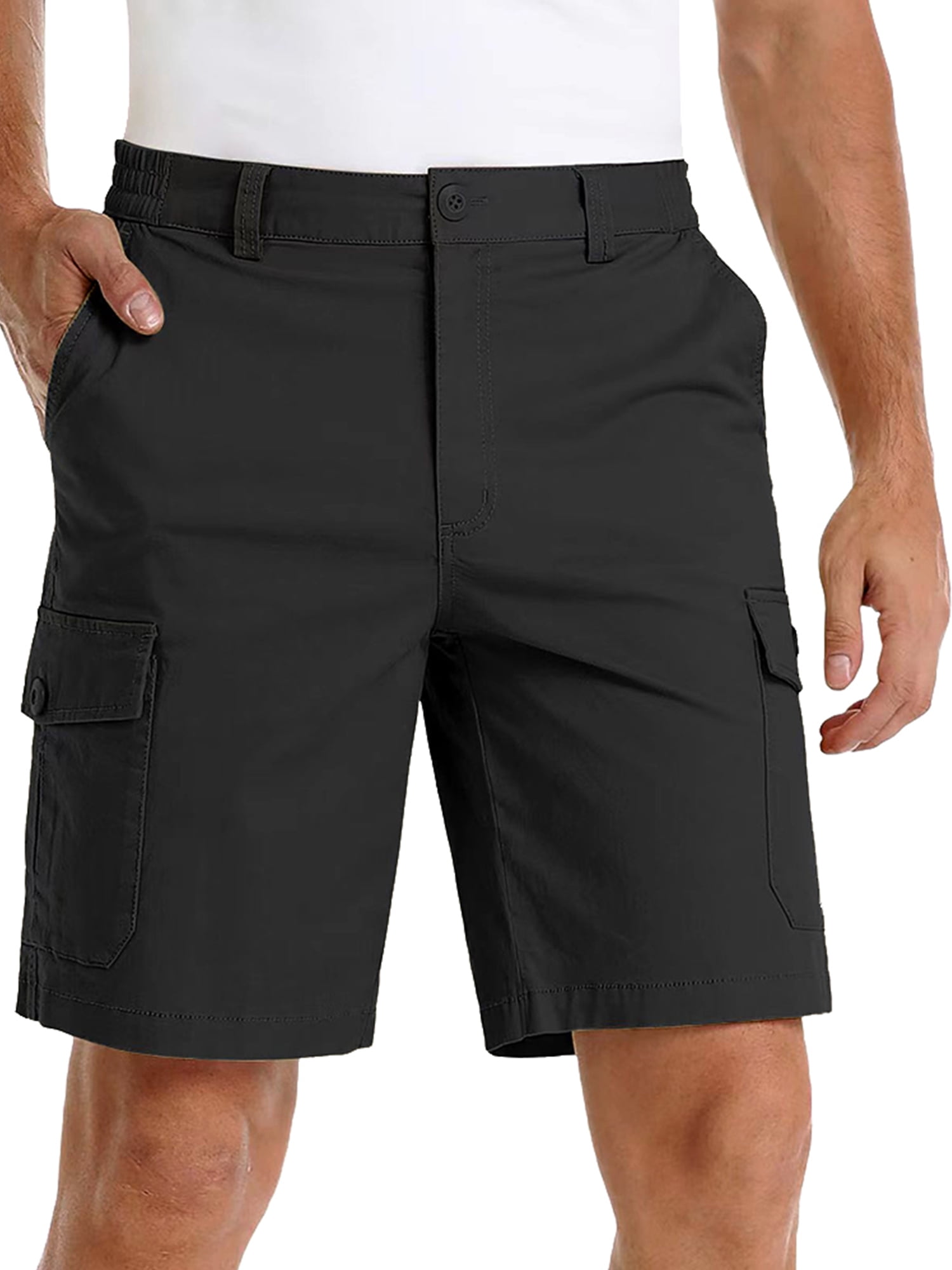 Keeccty Men Tailored Fit Zipper Fly Knee Length Cargo Shorts - Walmart.com