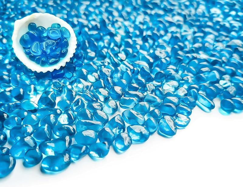 Keedolla Colorful Clear Sea Glass Pebbles Aquarium Gravel Fish Tank ...