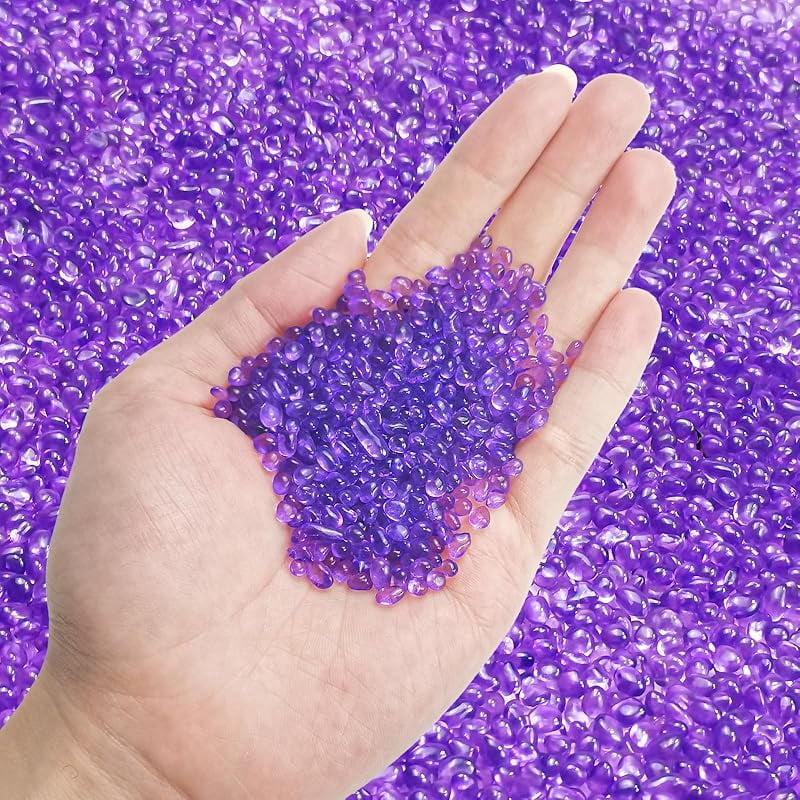 Keedolla Colorful Clear Sea Glass Pebbles Aquarium Gravel Fish Tank ...