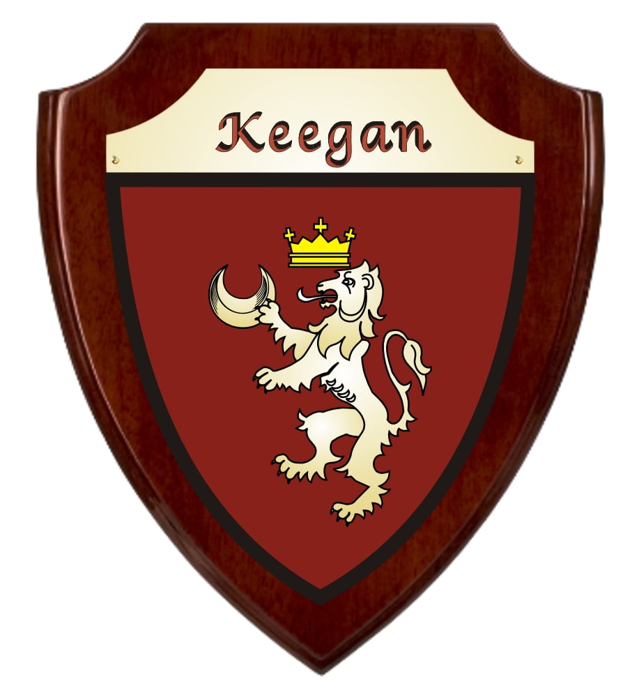 Keegan Irish Coat of Arms Shield Plaque - Rosewood Finish - Walmart.com