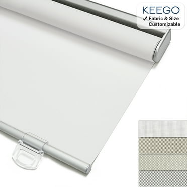 Keego Motorized Blinds with Remote Control Rechargeable Battery Automatic Window Shades Smart ...