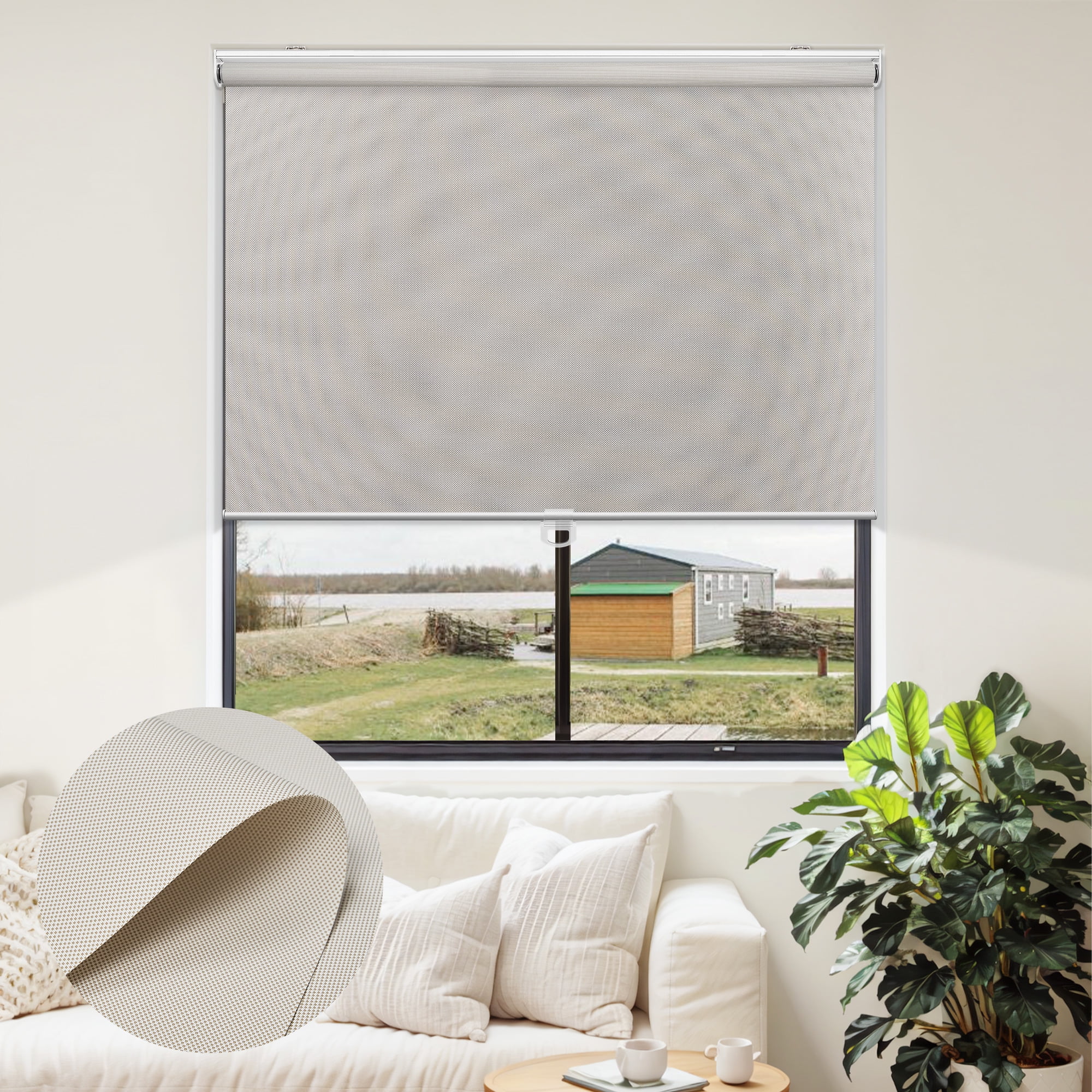 Keego Cordless Roller Shades for Window Mini 90% Blackout Roller Blinds ...