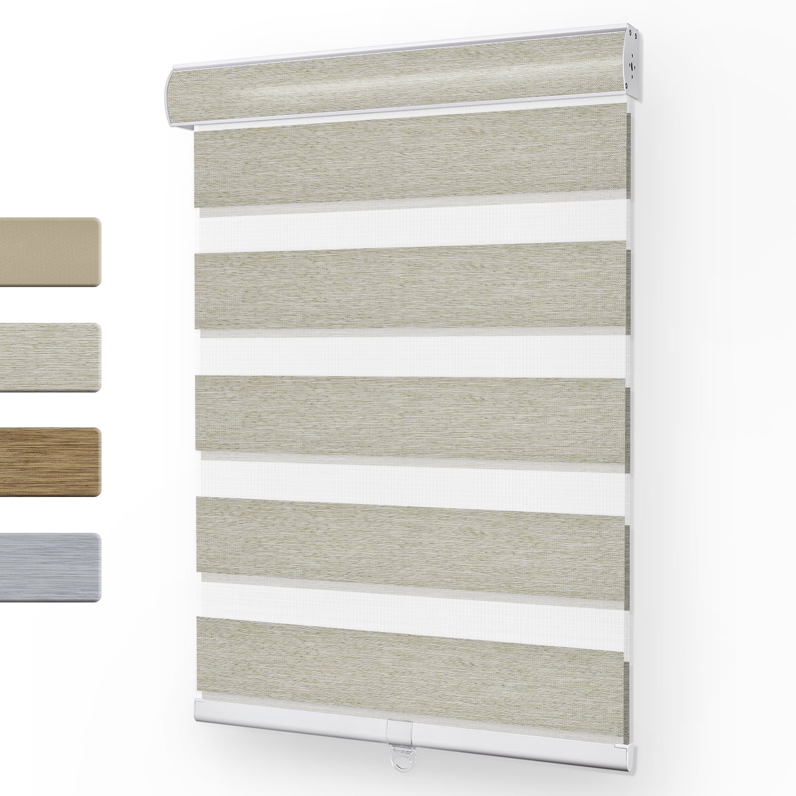 Keego Cordless Zebra Blinds for Windows 85% Blackout Shades Dual Layer ...