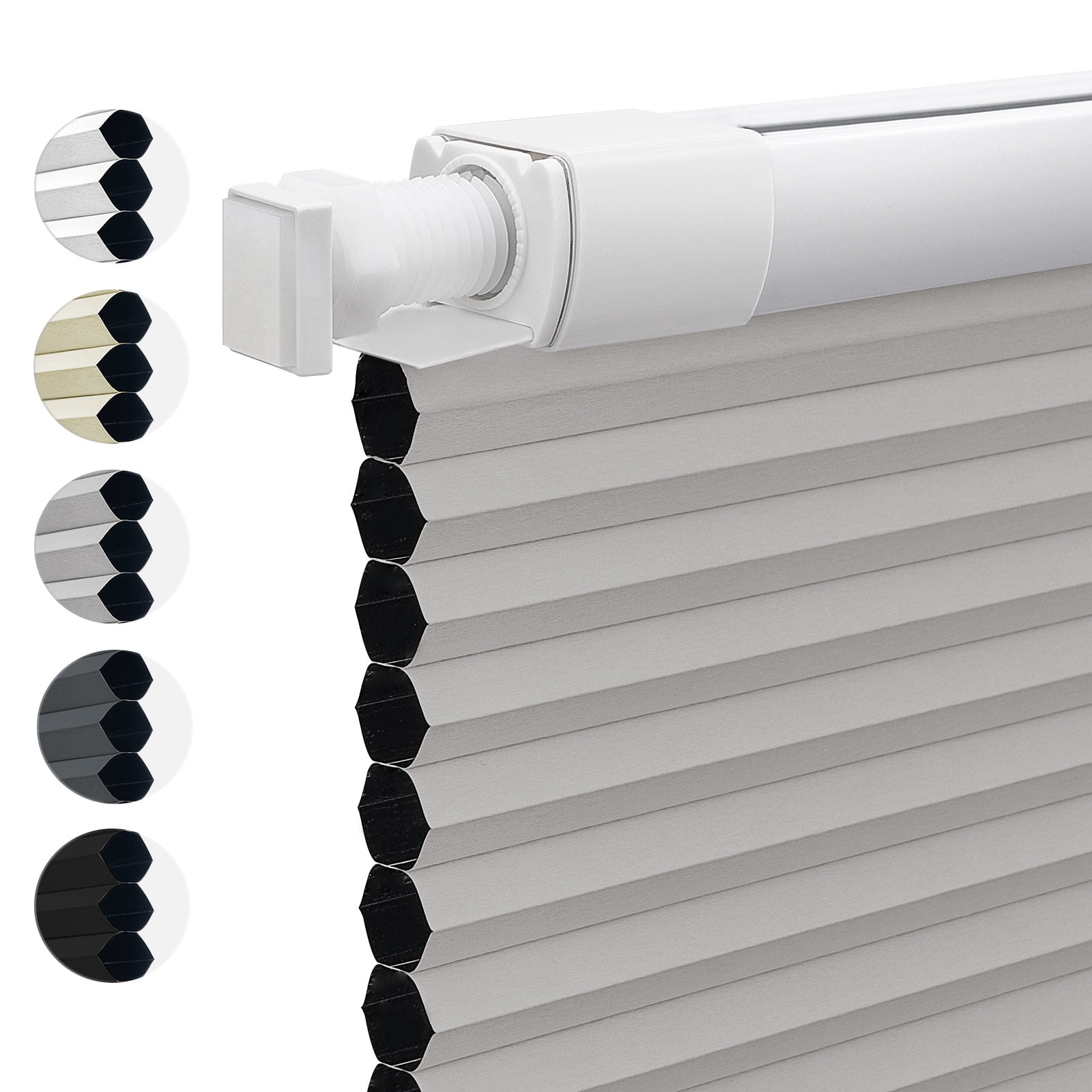 Keego No Drill Cordless Blind for Windows Blackout Cellular Window ...