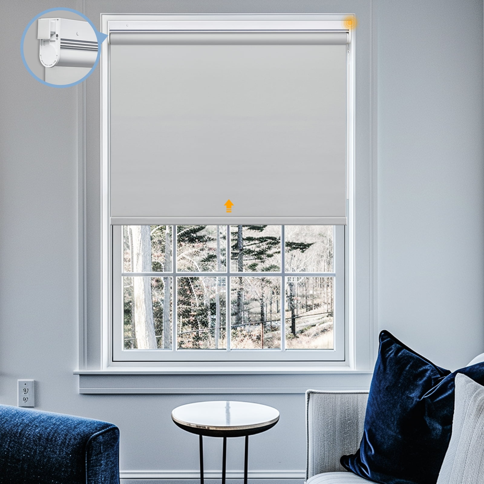 Keego No Drill Motorized Blinds, Smart Blinds for Windows Work with Voice Assistant, Custom ...