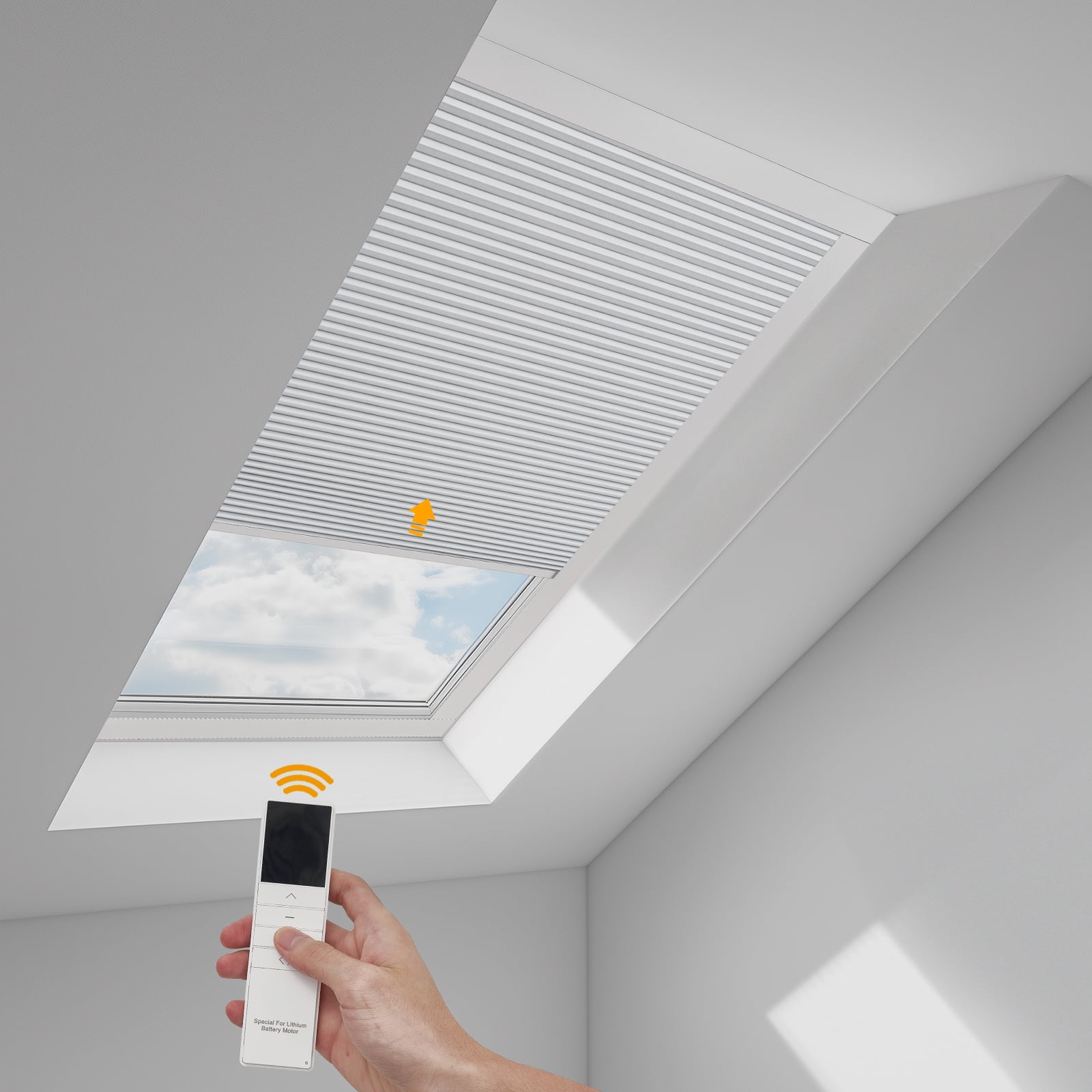Keego Motorized Skylight Cellular Shades Blinds Efficient Systems ...