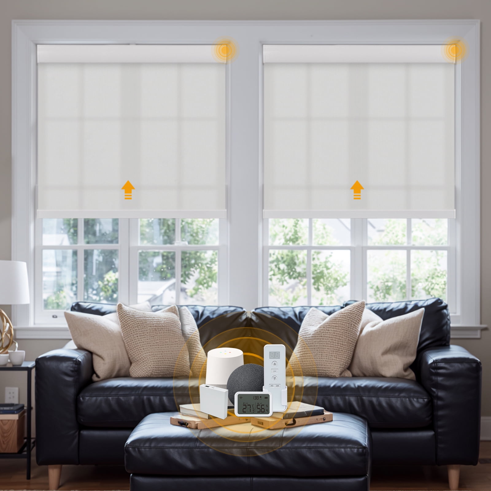 Keego Smart Motorized Roller Shades Work with WI-Fi Intelligent Sensor ...