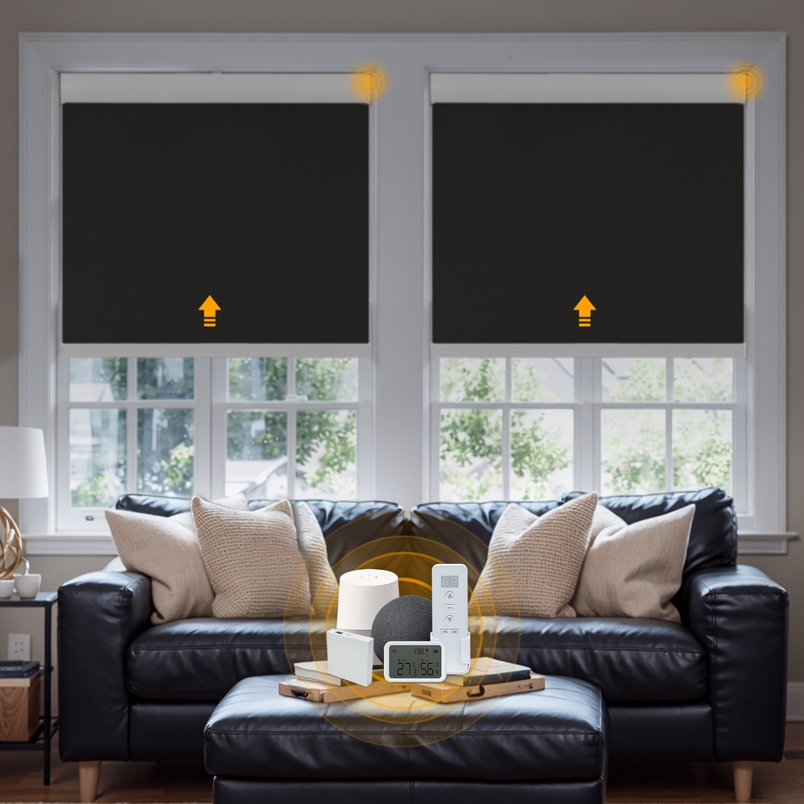 Keego Smart Motorized Roller Shades Work with Wi-Fi Intelligent Sensor ...