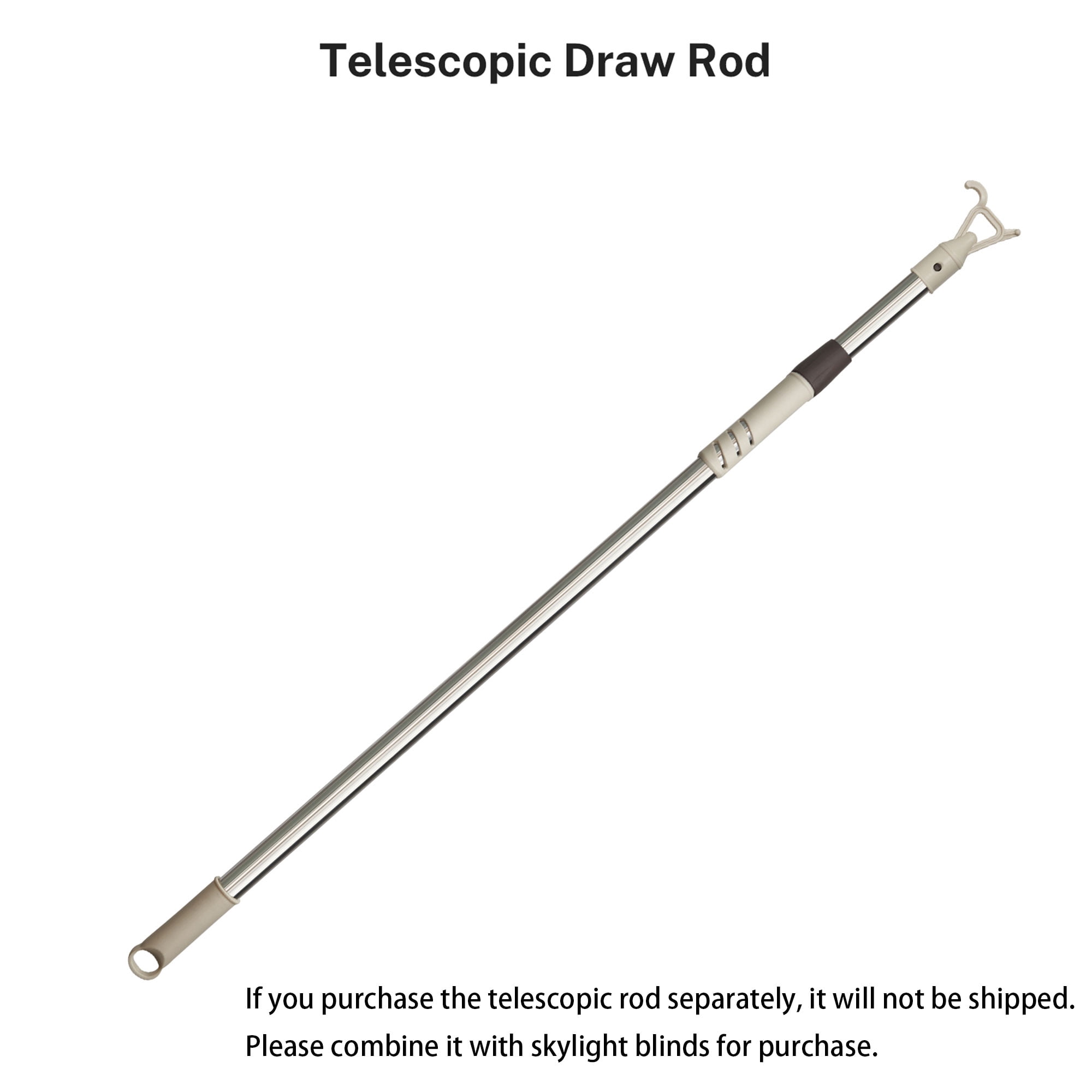 Keego Window Hardware: Tension Rod Blinds Draw Rod for Cordless ...