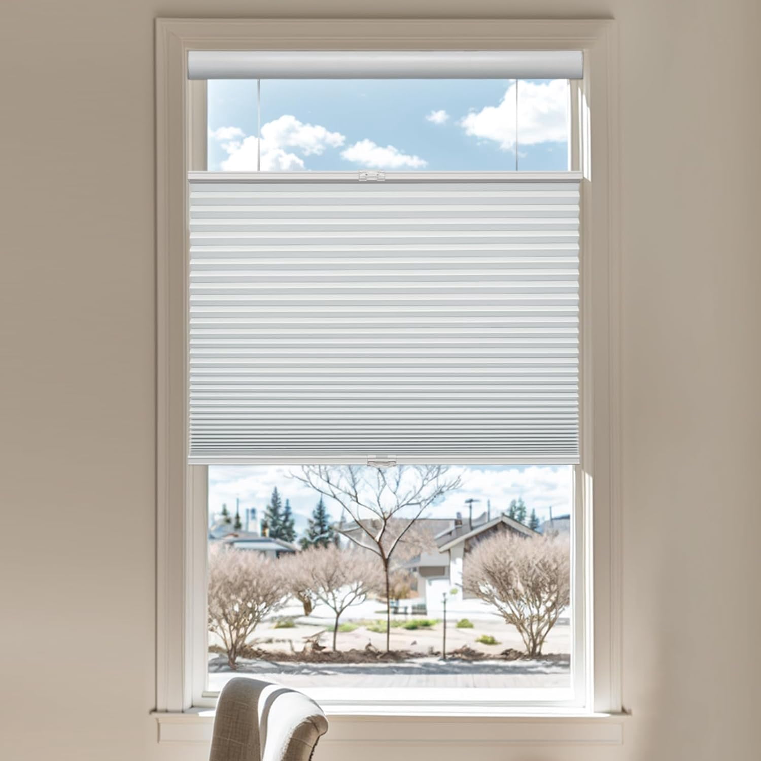 Keego Top Down Bottom Up Shades 45mm Single Cell Window Blinds Cordless ...