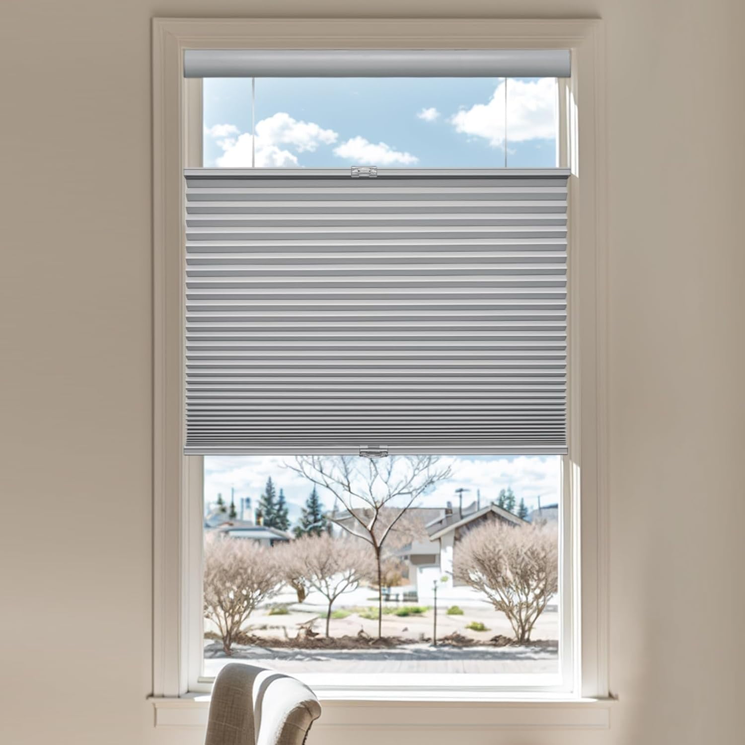 Keego Top Down Bottom Up Shades 45mm Single Cell Window Blinds Cordless ...