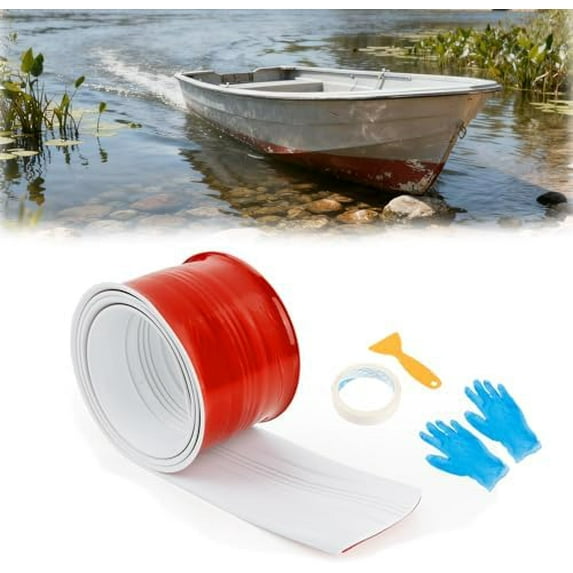 Keel Guard for Fiberglass Boat 5＂ Self-Adhesive Keel Protector to Withstand Rocks, Slopes,6FT ...