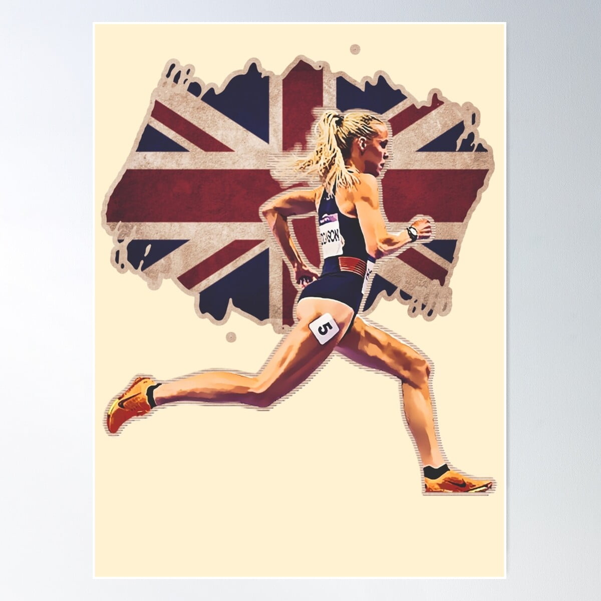 Keely Hodgkinson - England Runner - Athlete Poster Wall Art, Modern ...