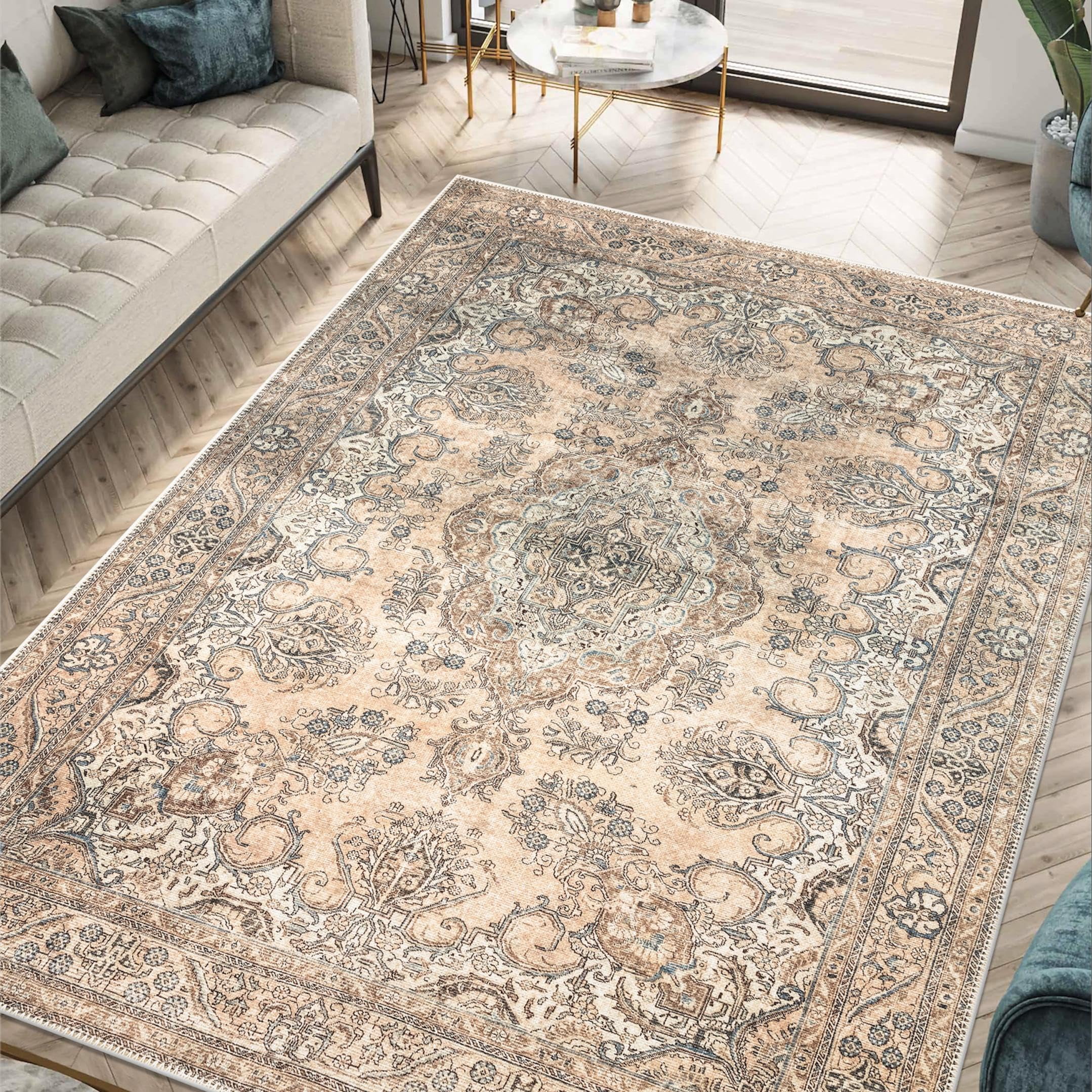 Keen Home Design Machine Washable Area Rugs with Non-slip Backing ...