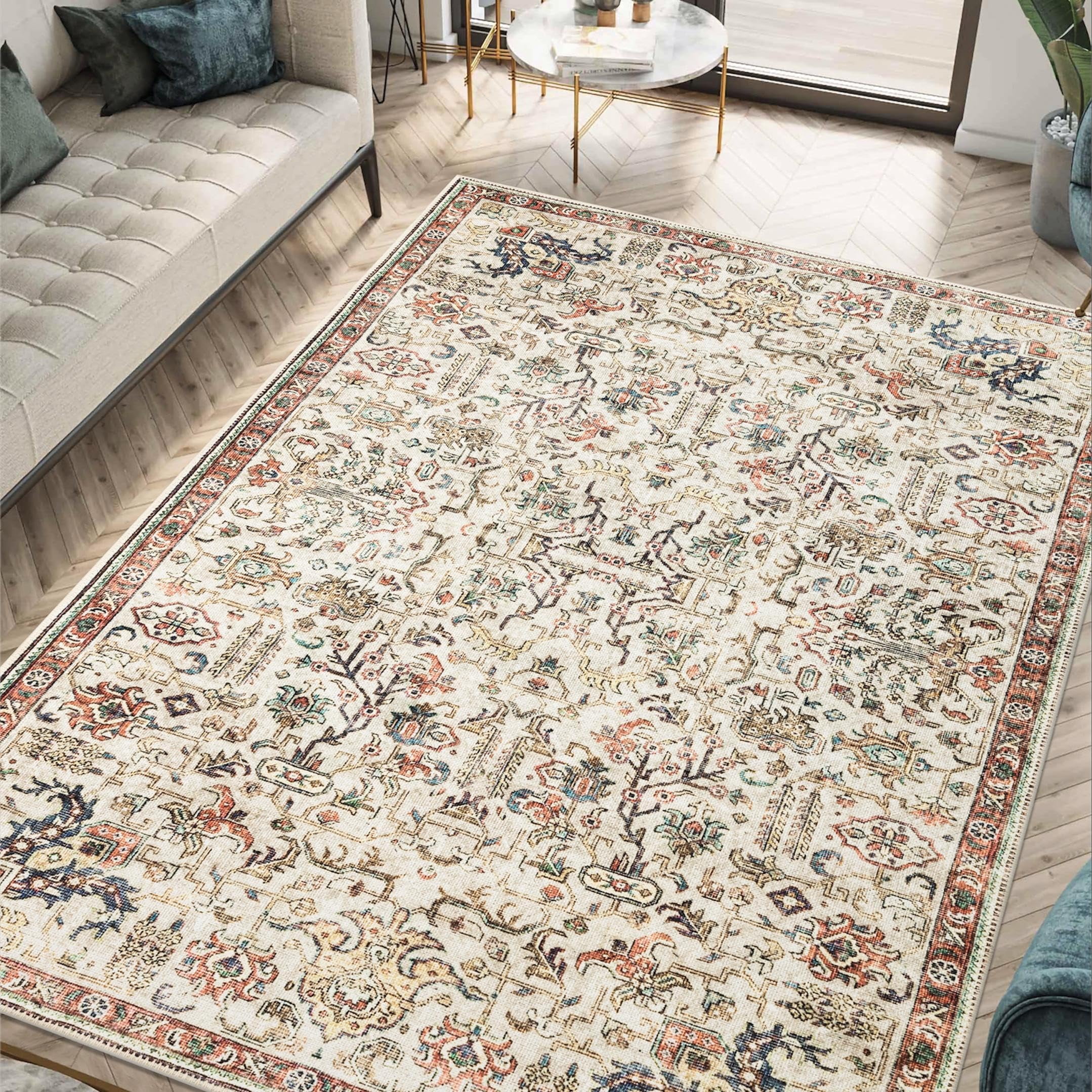 Keen Home Design Machine Washable Area Rugs with Non-slip Backing ...