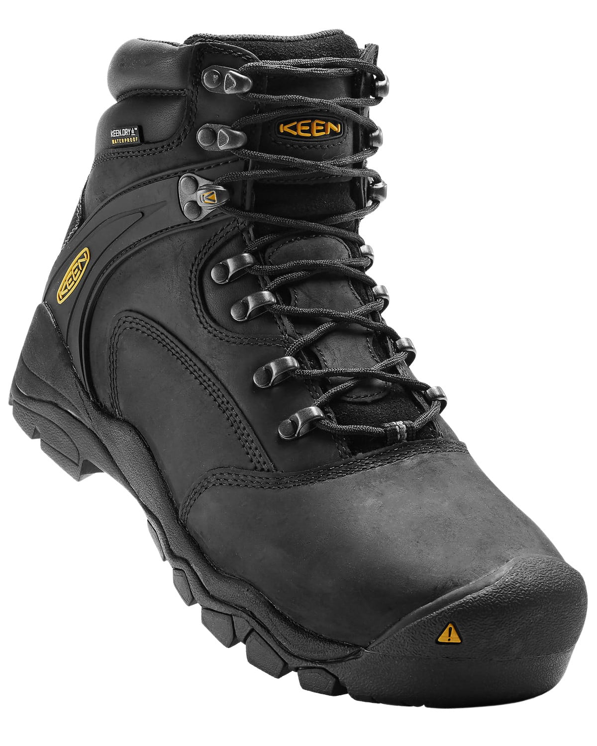 Men's KEEN Utility Louisville 6" Waterproof Steel Toe Work Boot Black ...