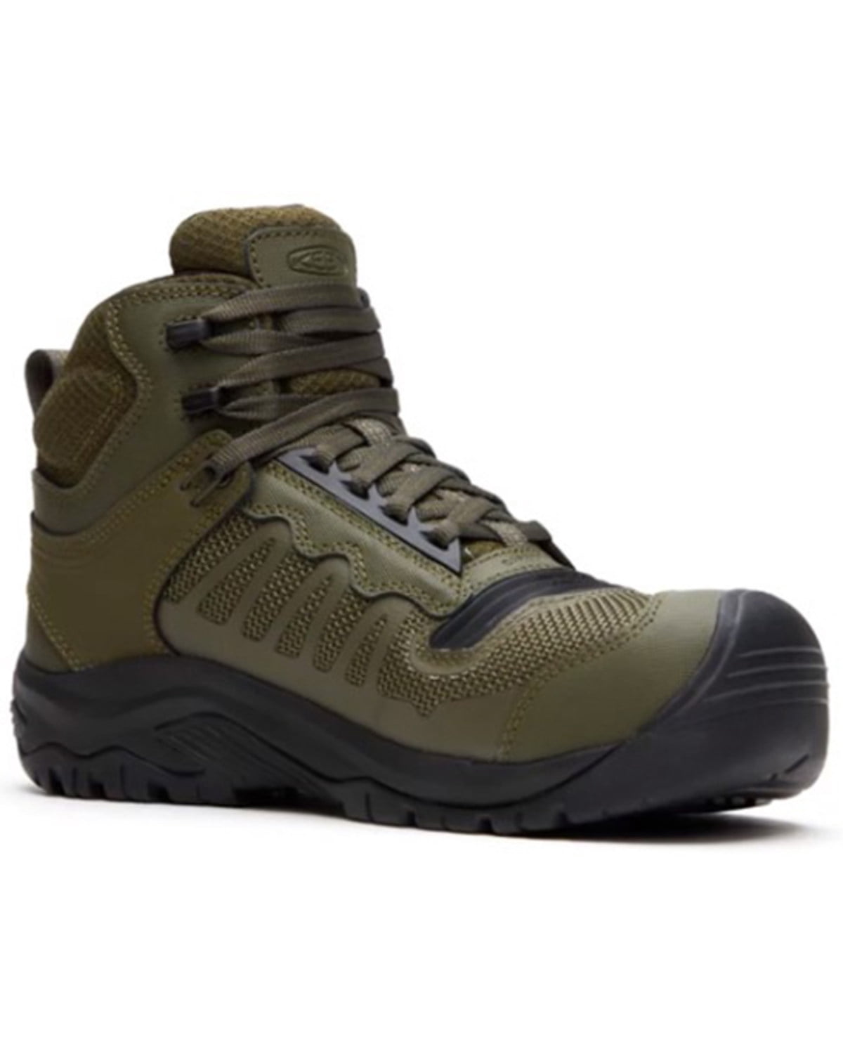 Keen Men's Reno 6" Mid Waterproof Work Boot Composite Toe Olive 12 D(M ...