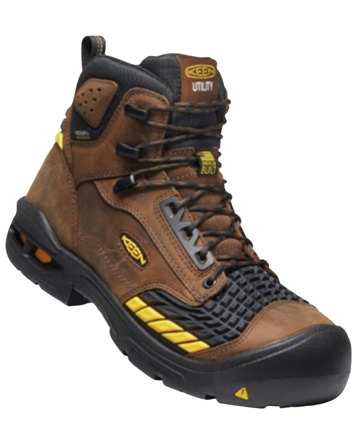 Keen Men's Troy Waterproof Work Boot Carbon Toe Brown 11 EE US ...
