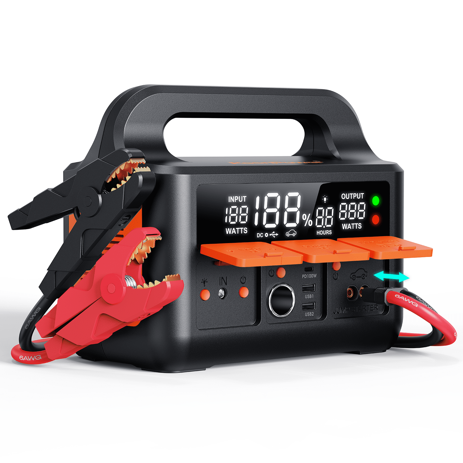 KeenPower Jump Starter 12V Car Battery Jumper Booster, Portable Jump ...