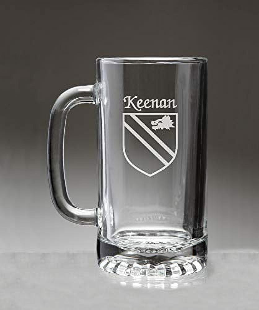 Keenan Irish Coat of Arms Glass Beer Mug (Sand Etched) - Walmart.com