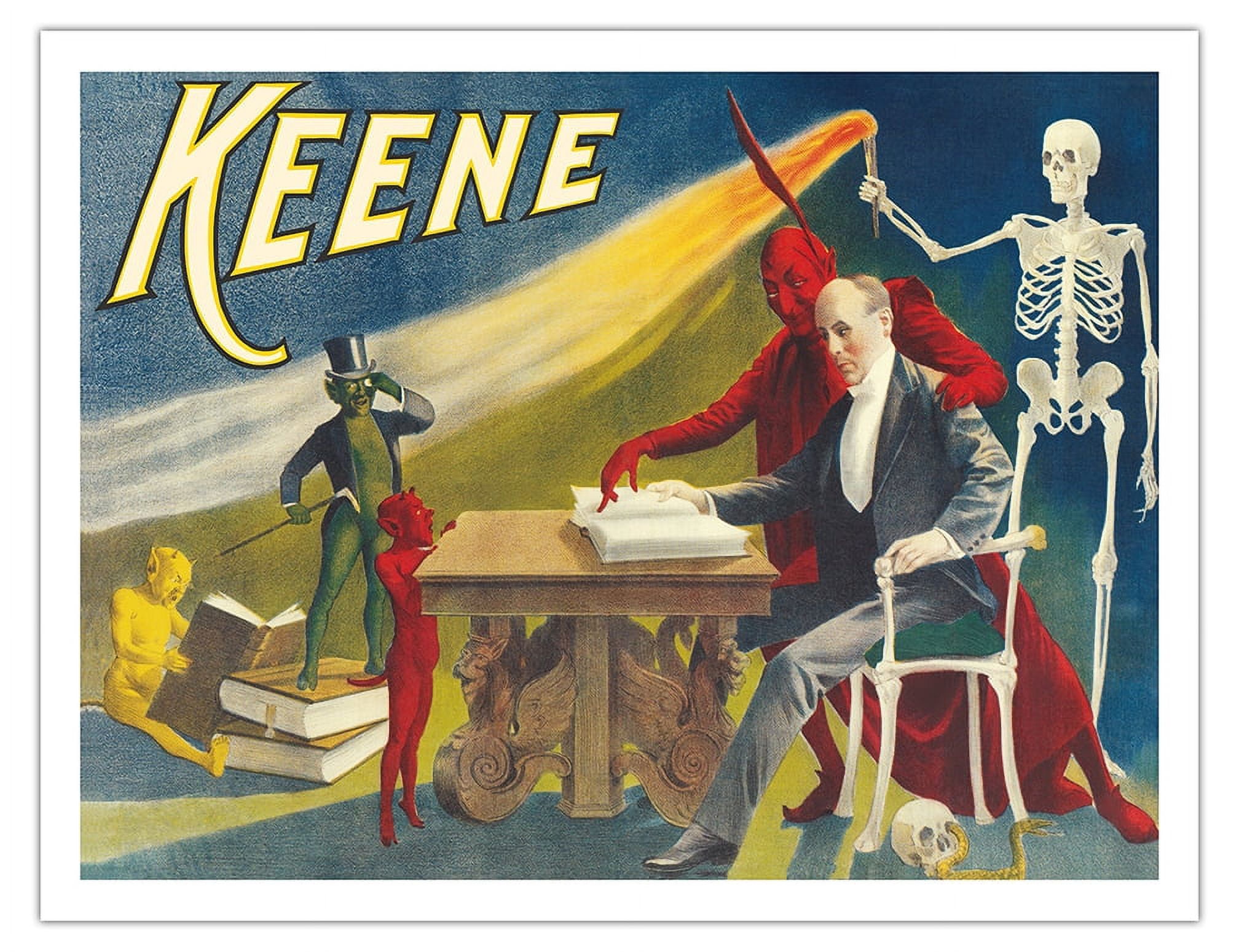 Keene - The American Magician - Vintage Magic Poster c.1900 - Fine Art ...
