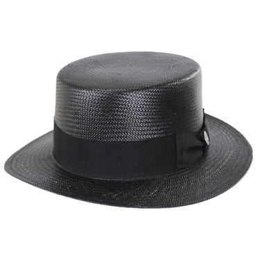 Open Road Shantung Straw Western Hat - Black - 7.375 - Black - Walmart ...