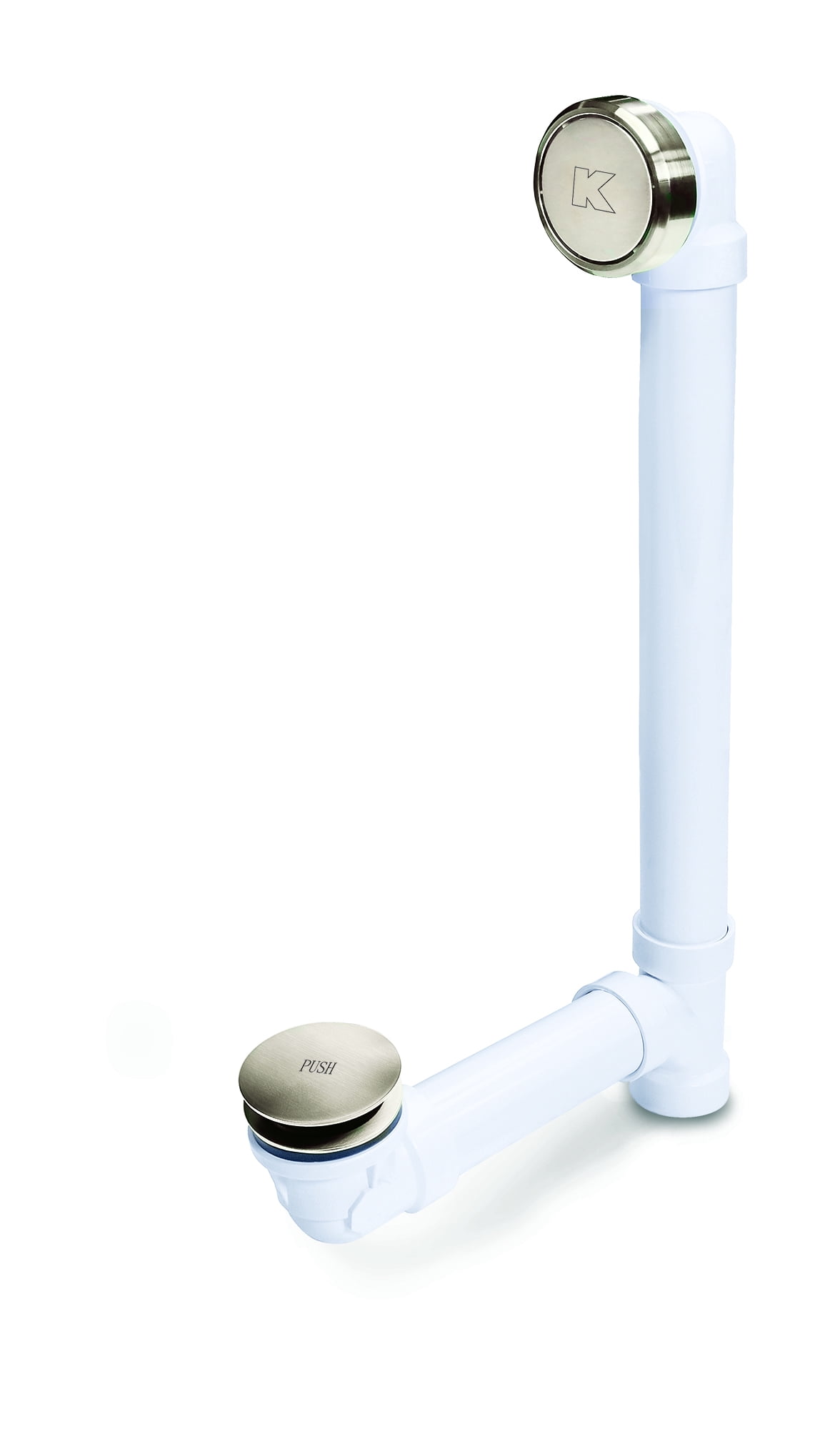 Keeney 30PVCFSBN Foot Lok Full Soak Bath Drain, Brushed Nickel ...