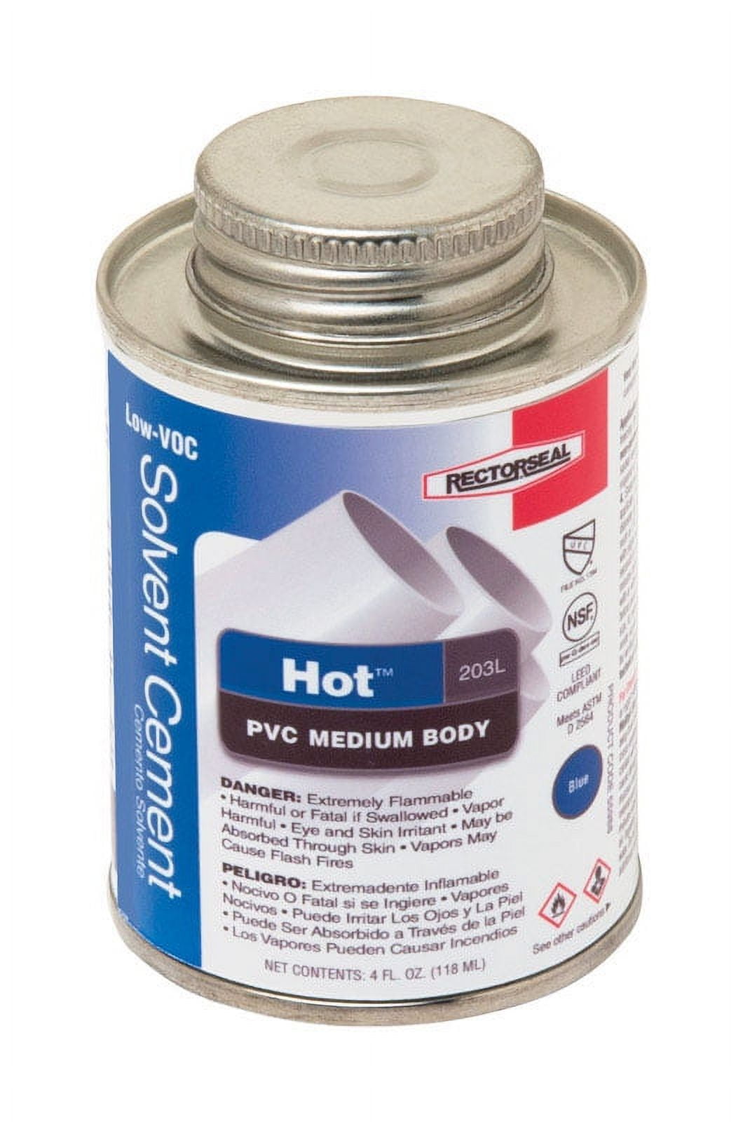Keeney 4599528 4 oz Hot Blue Solvent Cement for PVC - Walmart.com