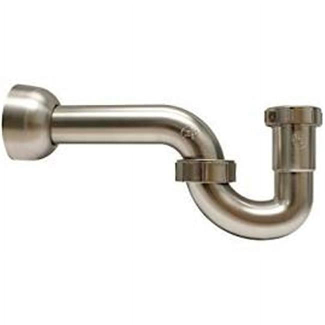 Keeney Decorative 1-1/2 in. x 1-1/2 in. Plastic P-Trap in Brushed ...