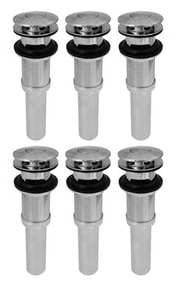 Keeney K820-75 Push Button Bathroom Sink Drain with Overflow, Chrome 6 ...