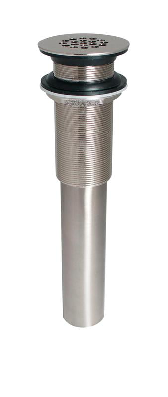 Keeney K820-75BN Push Button Sink Bathroom Drain with Overflow, Brushed ...