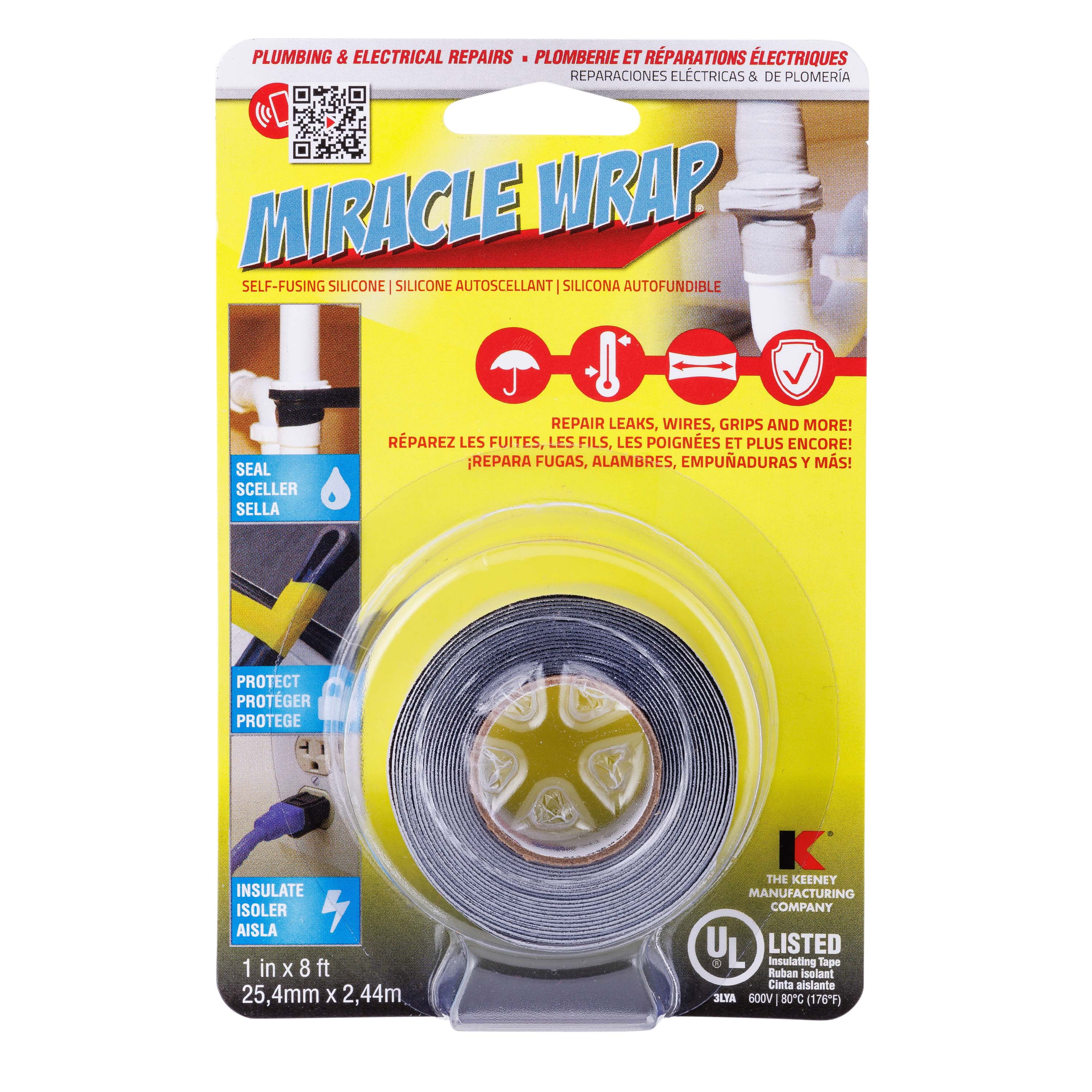 Keeney Miracle Wrap Self-Fusing Silicone Tape - Walmart.com