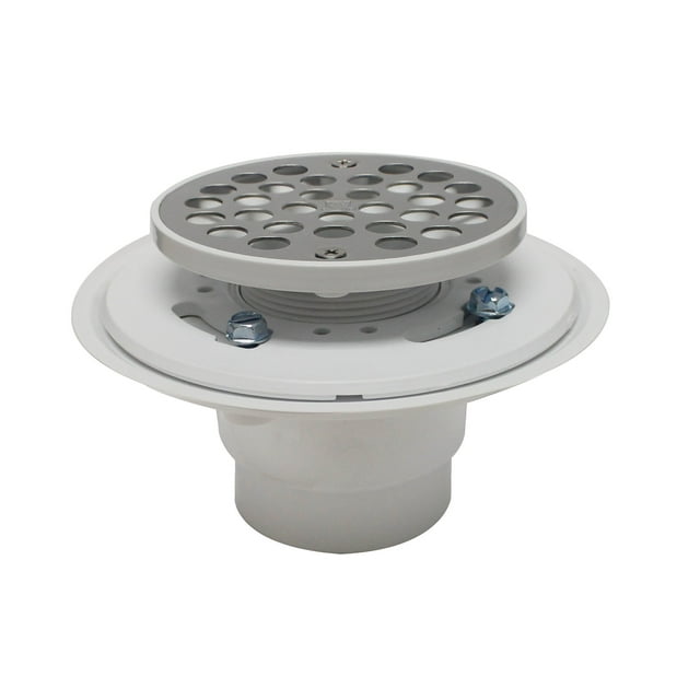 Keeney SD4PVCADJ Beveled Edge Solvent Weld Shower Drain for 2 in. PVC ...