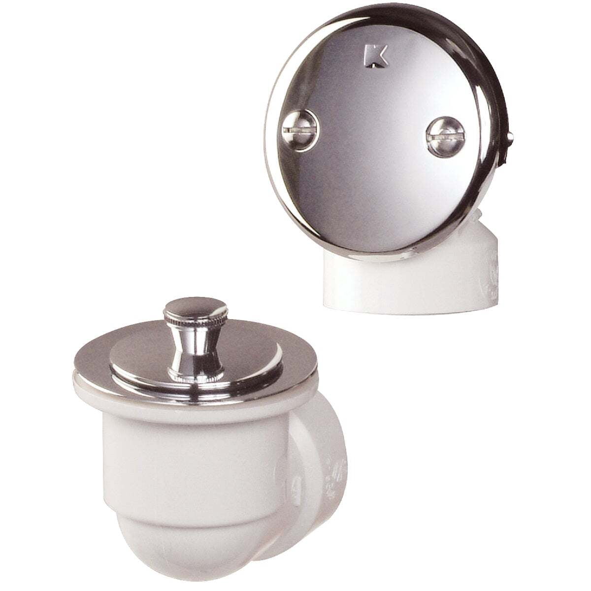 Keeney Schedule 40 PVC Bathtub Drain Stopper with Polished Chrome Lift ...