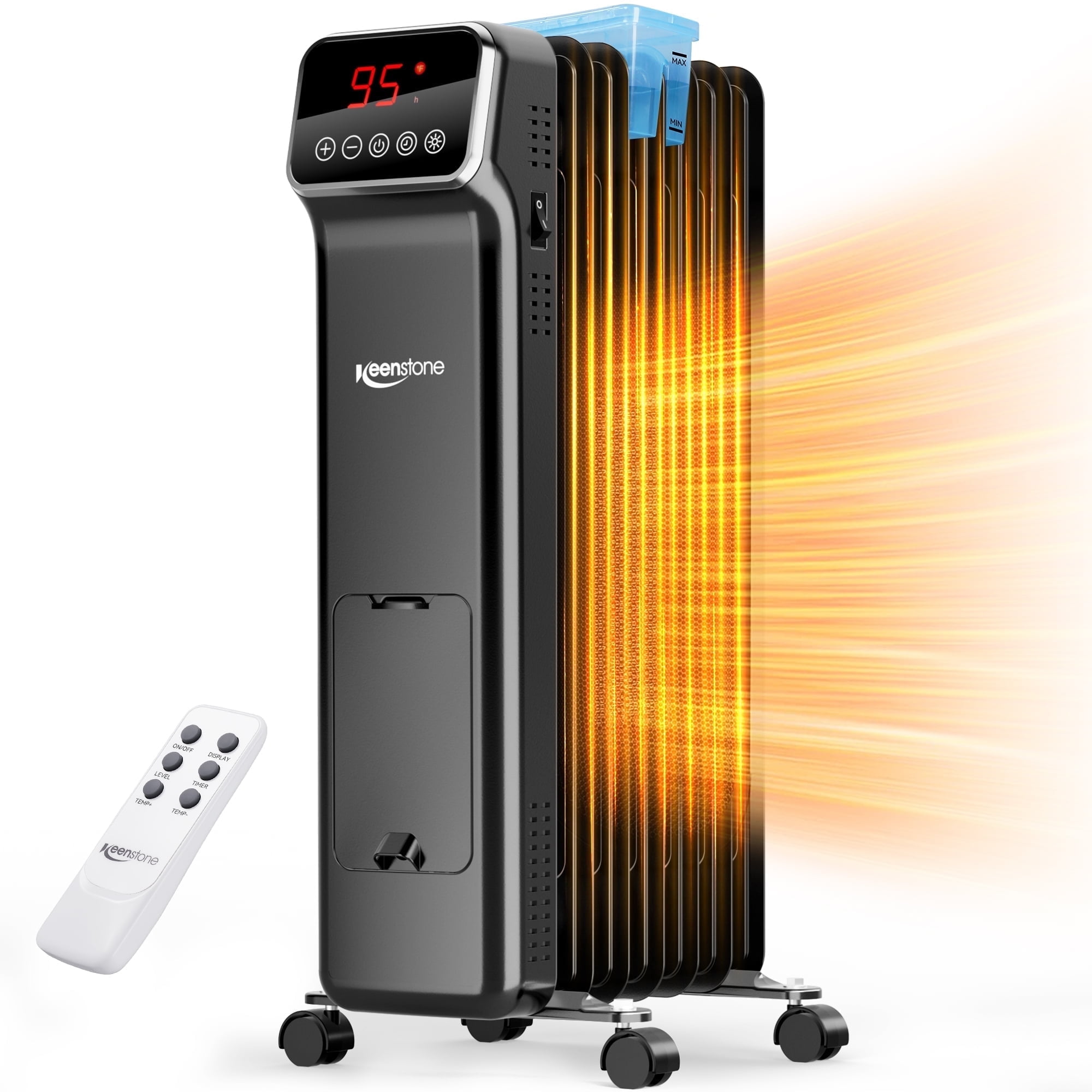 VECUKTY 1500W Oil Radiator Heater, Electric Oil Filled Space Heater ...