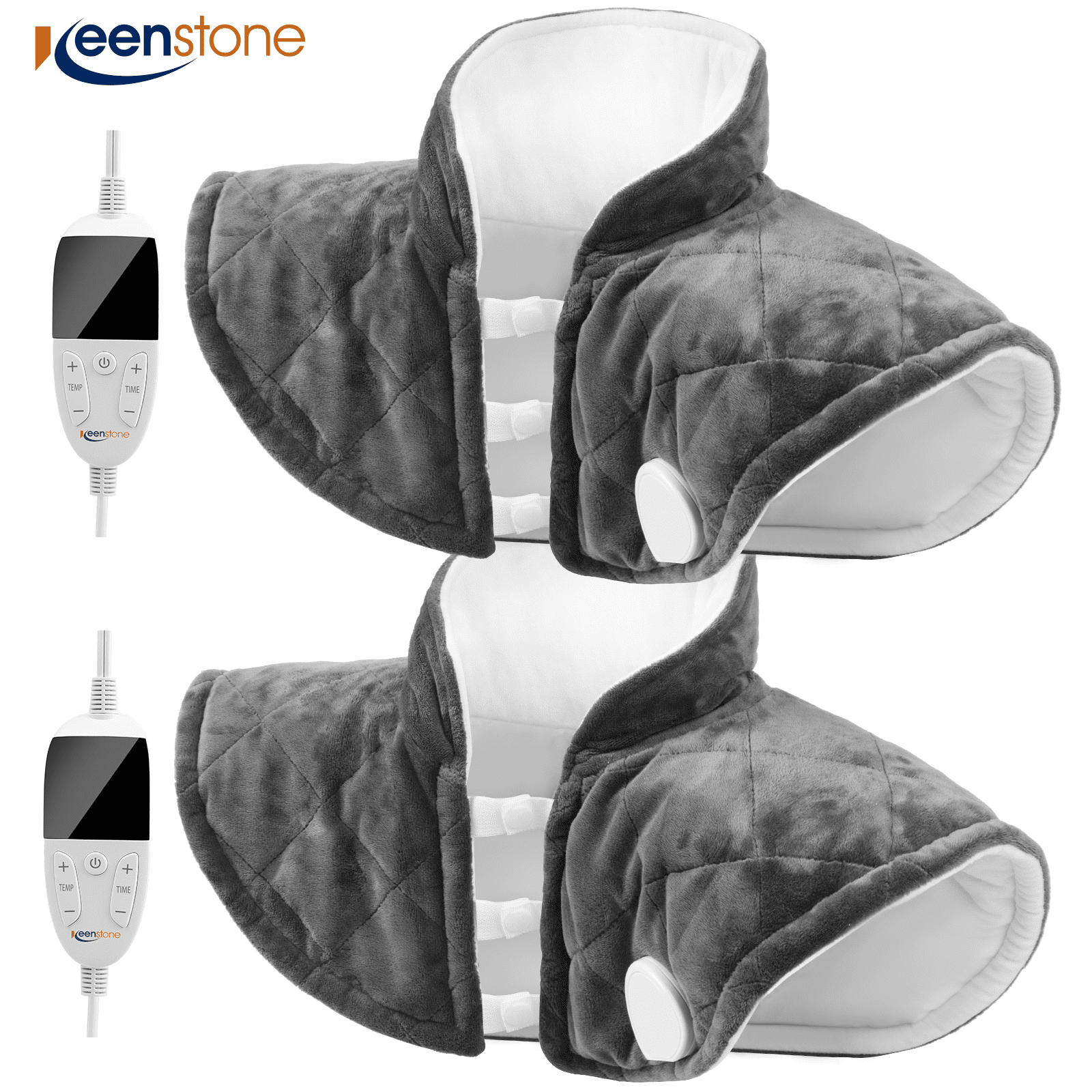 Keenstone 2PCS Wearable Weighted Heating Pad for Neck and Shoulders ...