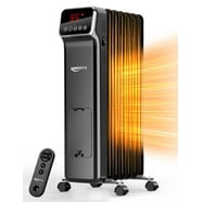 Costway 1500W Electric Oil Filled Radiator Space Heater 5-Fin ...
