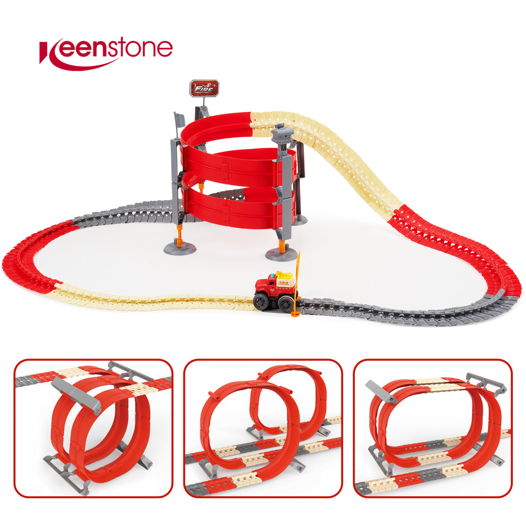 Ontel Magic Tracks Mega Xtreme with 2 Race Car and 18 ft of Flexible ...