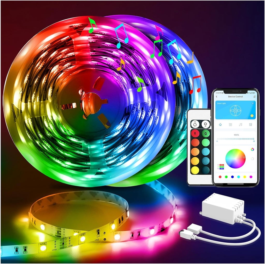 Keenstone Led Strip Lights 5ft (1 Roll) Color Changing Lights Strip ...