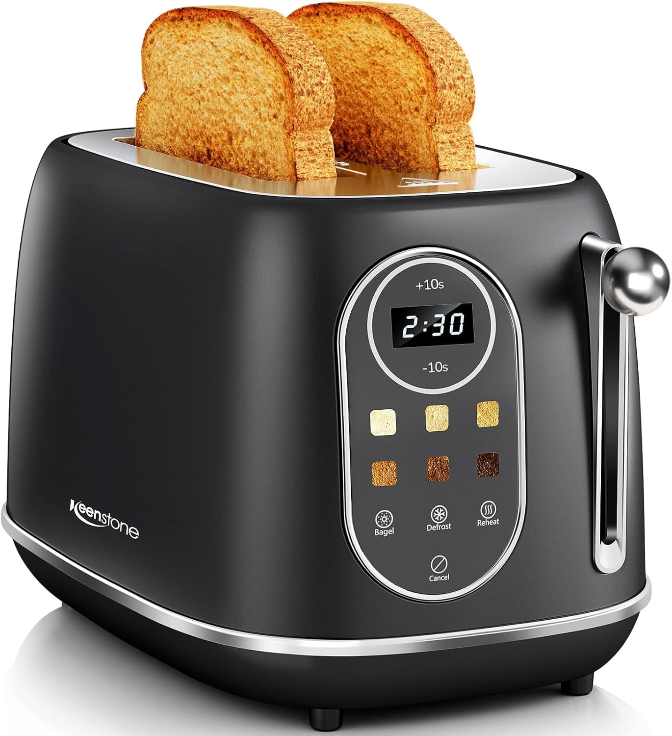 Keenstone Smart Touch Screen Toaster 2 Slice, Retro Wide Slot Stainless ...